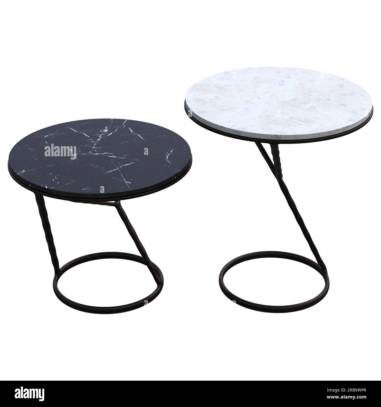 coffee table isolated on white background, 3D illustration, cg render ...