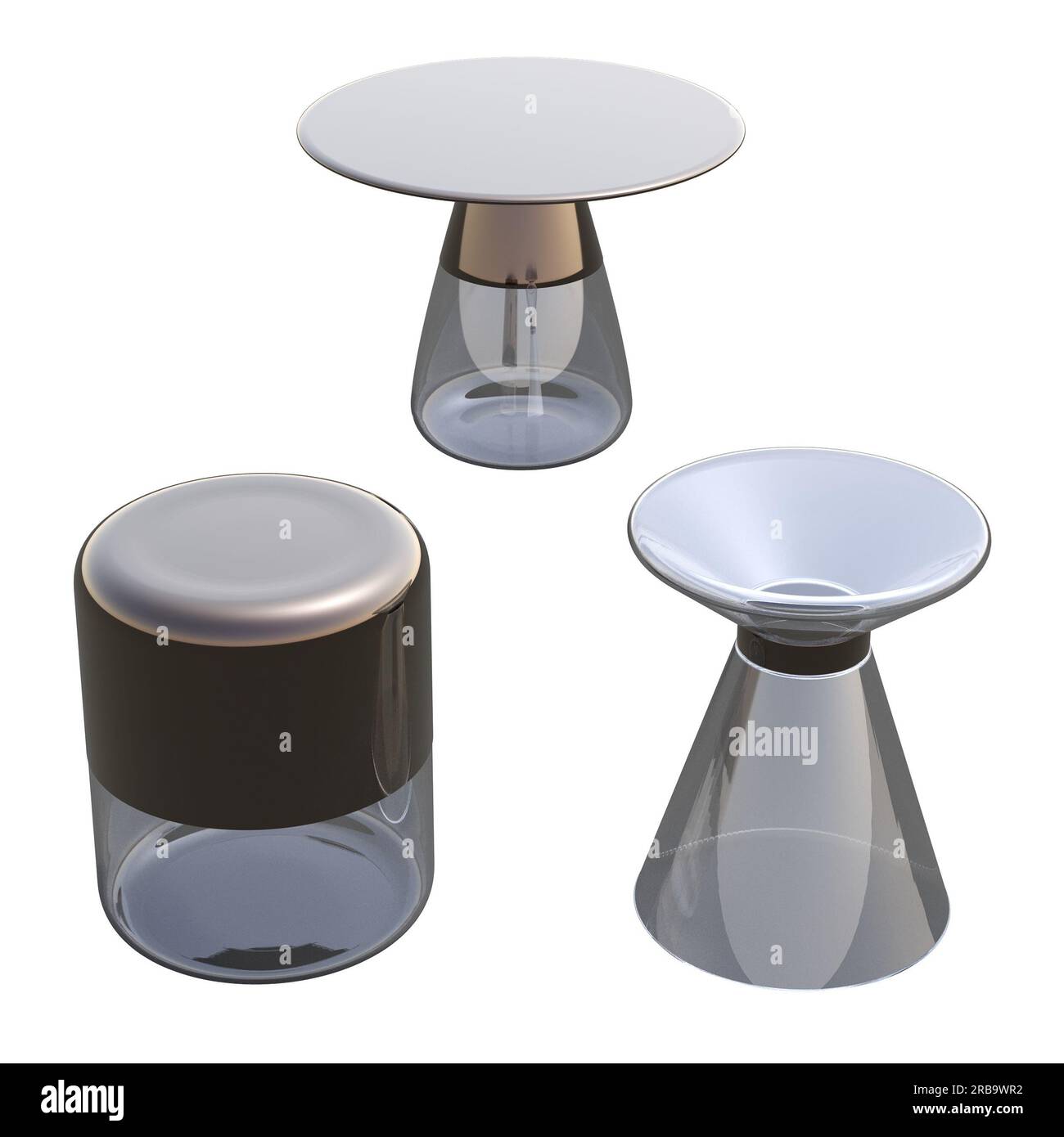 coffee table isolated on white background, 3D illustration, cg render ...