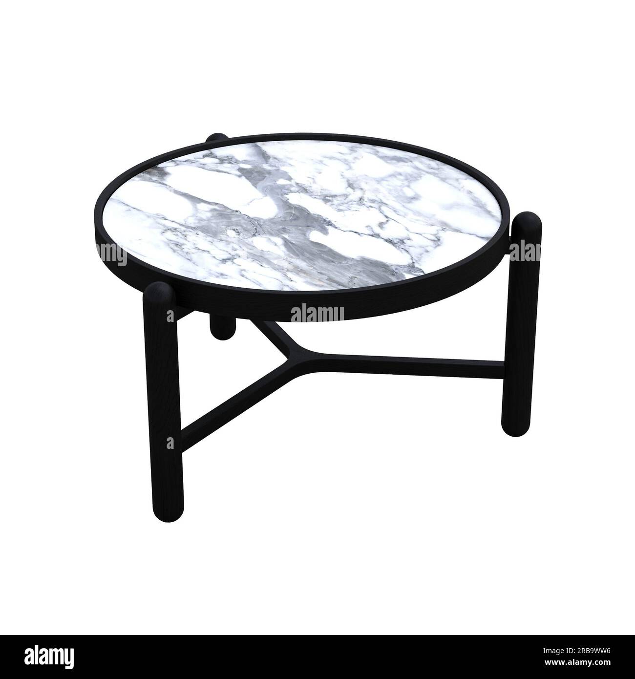 coffee table isolated on white background, 3D illustration, cg render ...