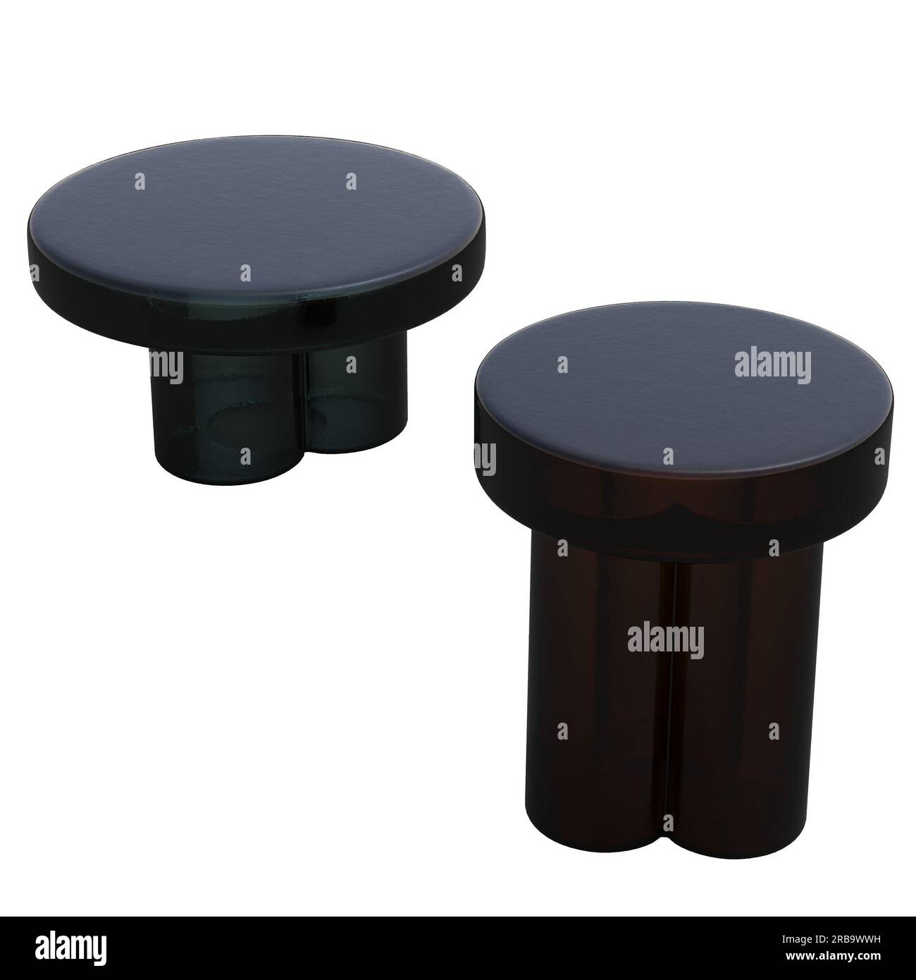 coffee table isolated on white background, 3D illustration, cg render ...