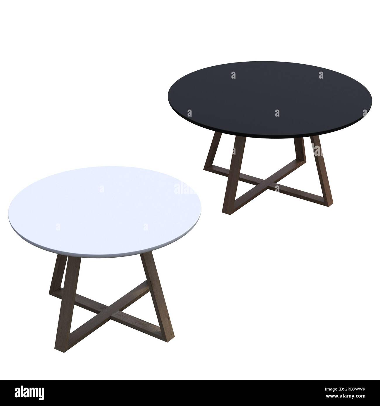 coffee table isolated on white background, 3D illustration, cg render ...