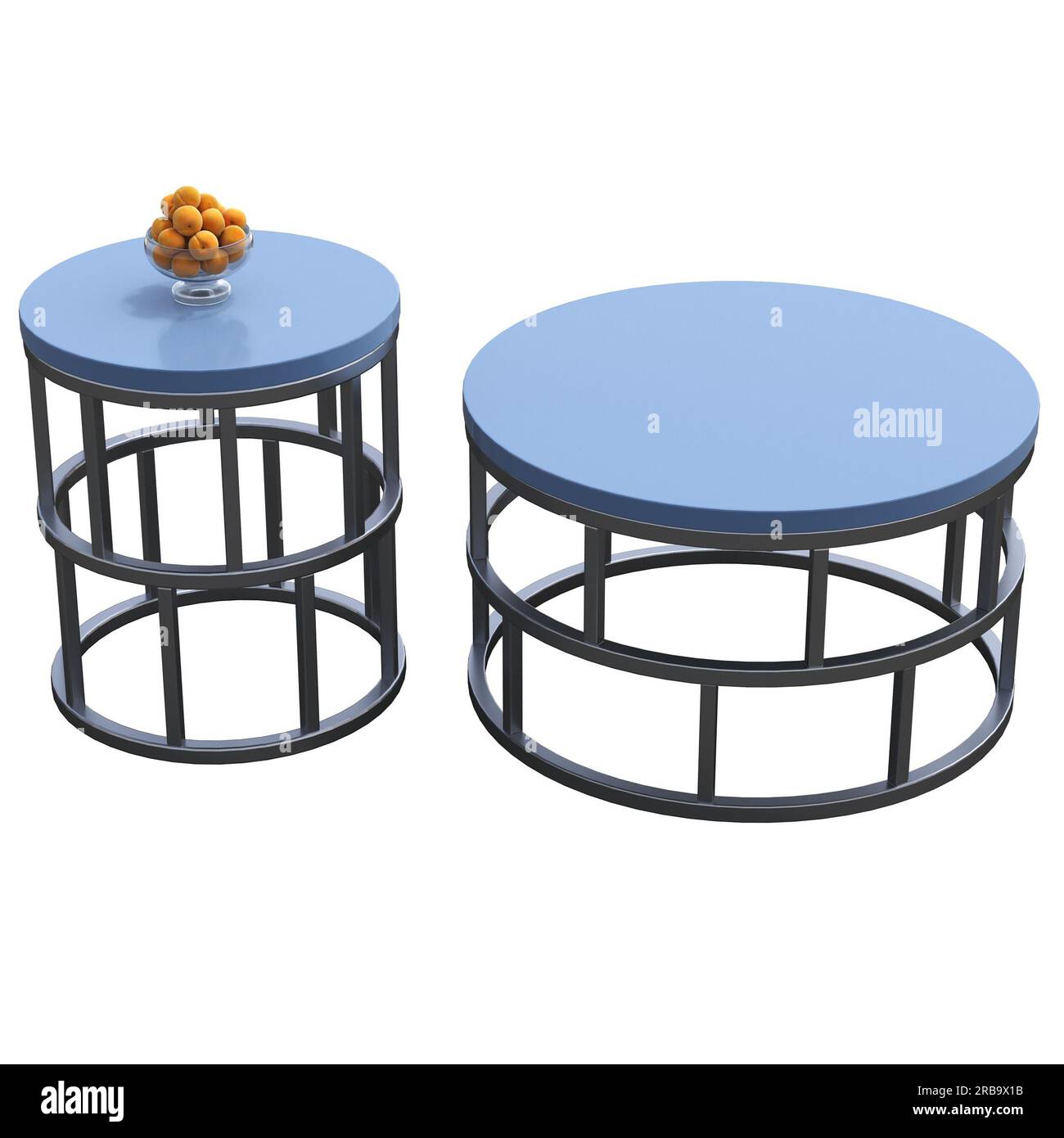 coffee table isolated on white background, 3D illustration, cg render ...