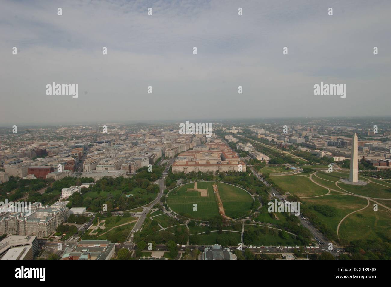Aerial views of Washington, D.C. buildings, monuments, landscapes ...