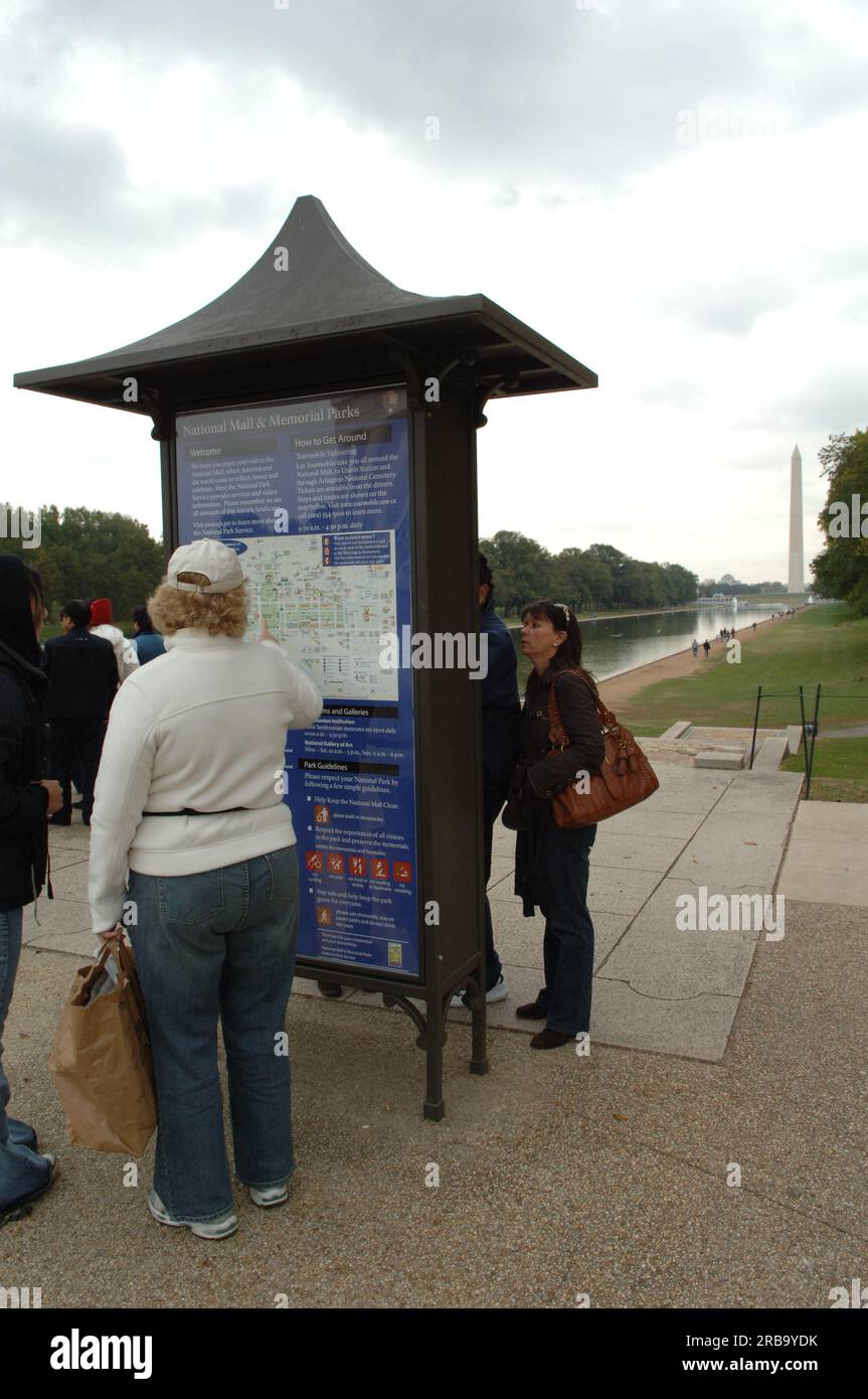 National Mall monuments, facilities, grounds, viewed during tour by ...