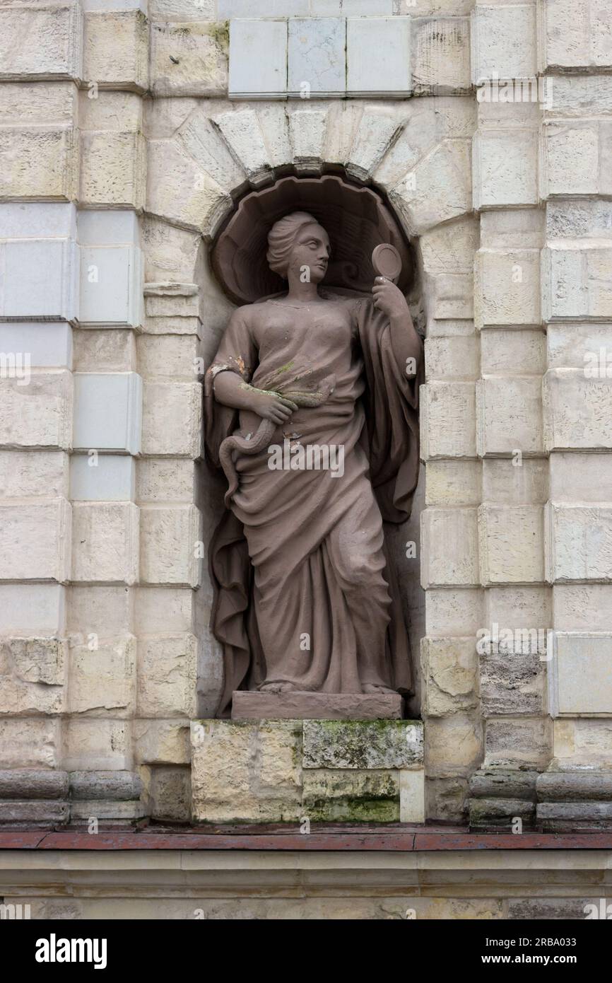 A statue of Athena Polyada, symbolizing prudence, in her hands is a ...