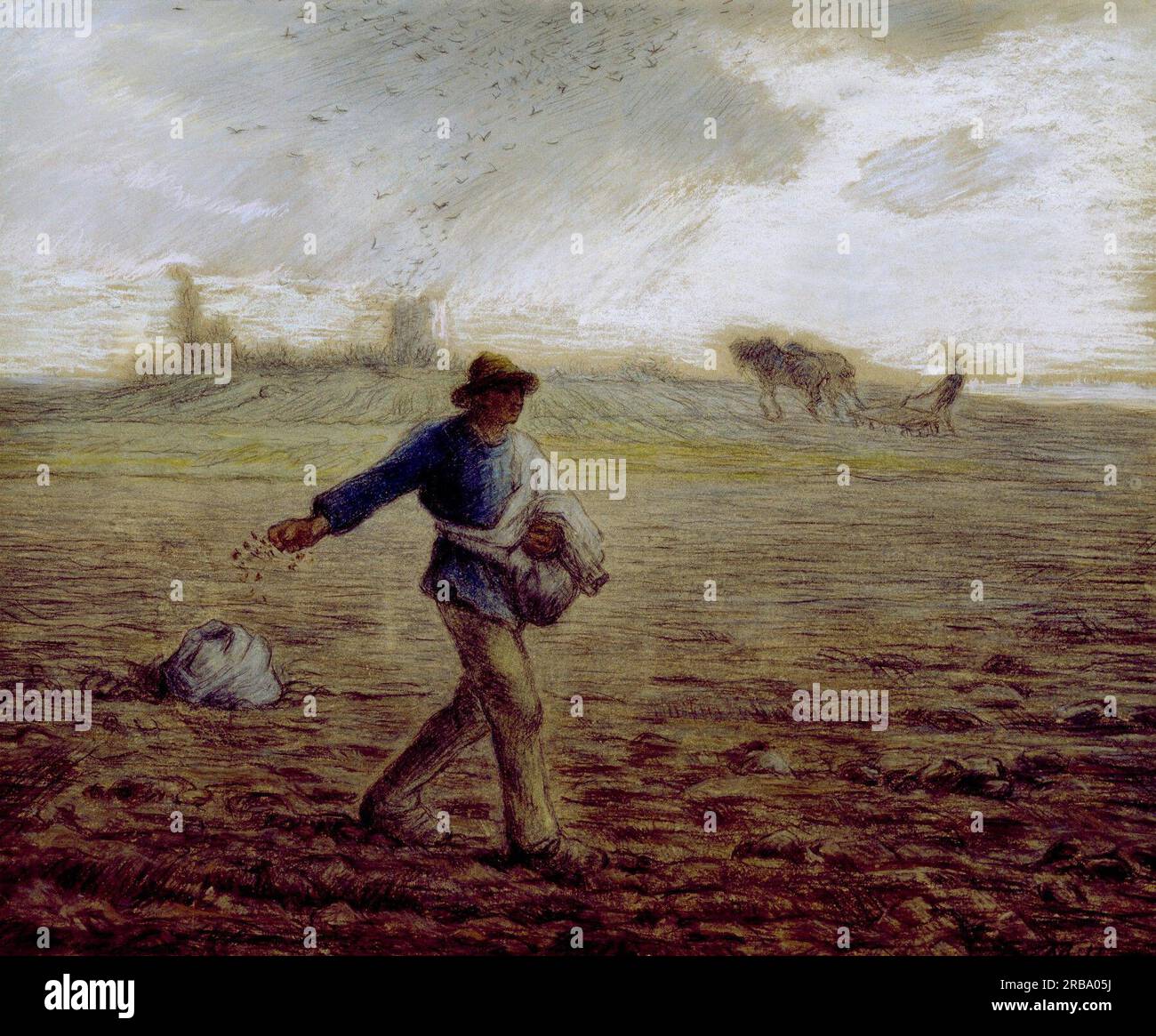 The Sower c.1865; France by Jean-Francois Millet Stock Photo - Alamy