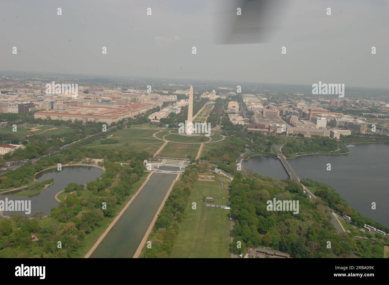 Aerial views of Washington, D.C. buildings, monuments, landscapes ...