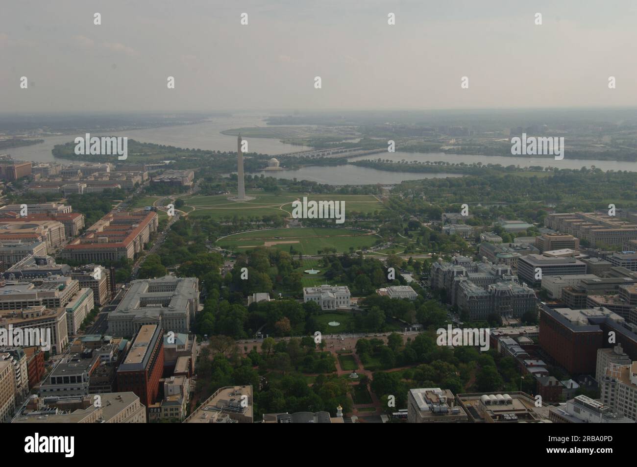 Aerial views of Washington, D.C. buildings, monuments, landscapes ...