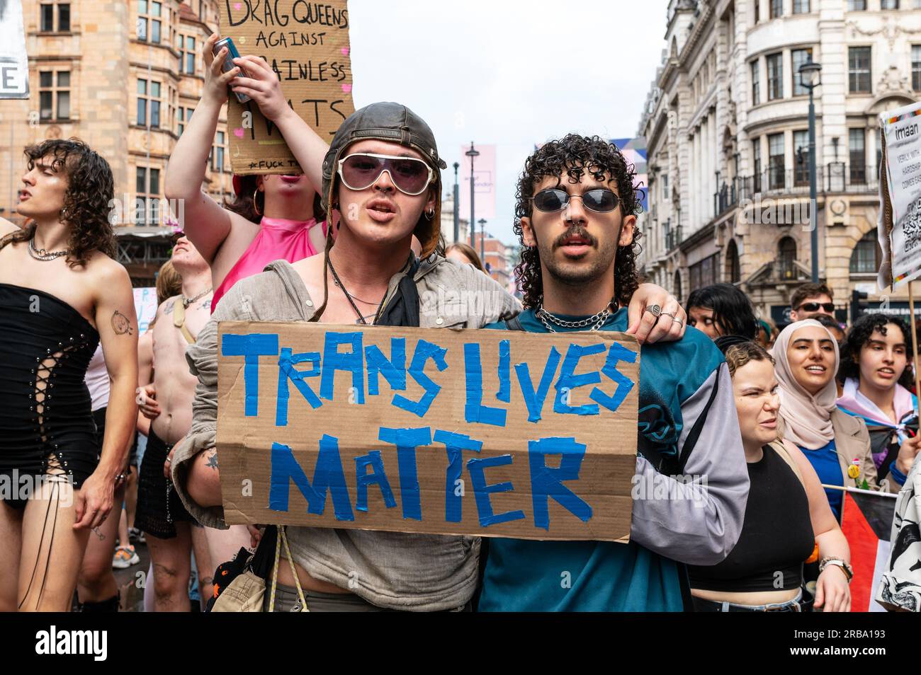 London, UK. 8 July 2023. Thousands march in London for Trans+ Pride ...