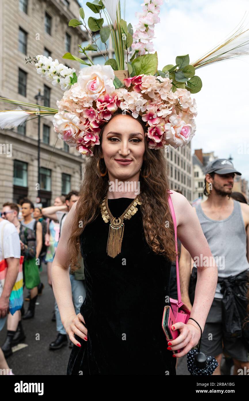 London, UK. 8 July 2023. Thousands march in London for Trans+ Pride ...
