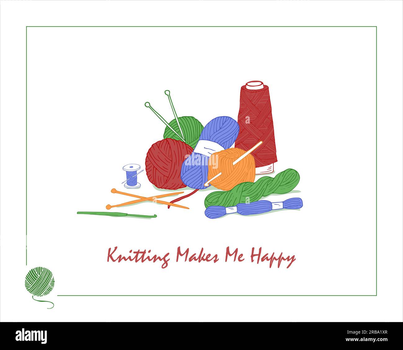 Knitwear knitting wool color Stock Vector Images - Alamy