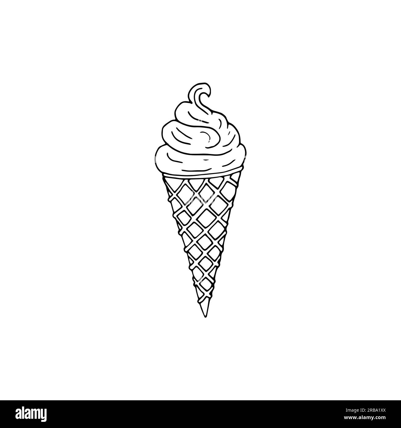 Ice cream design in Black and White Stock Photos & Images - Alamy