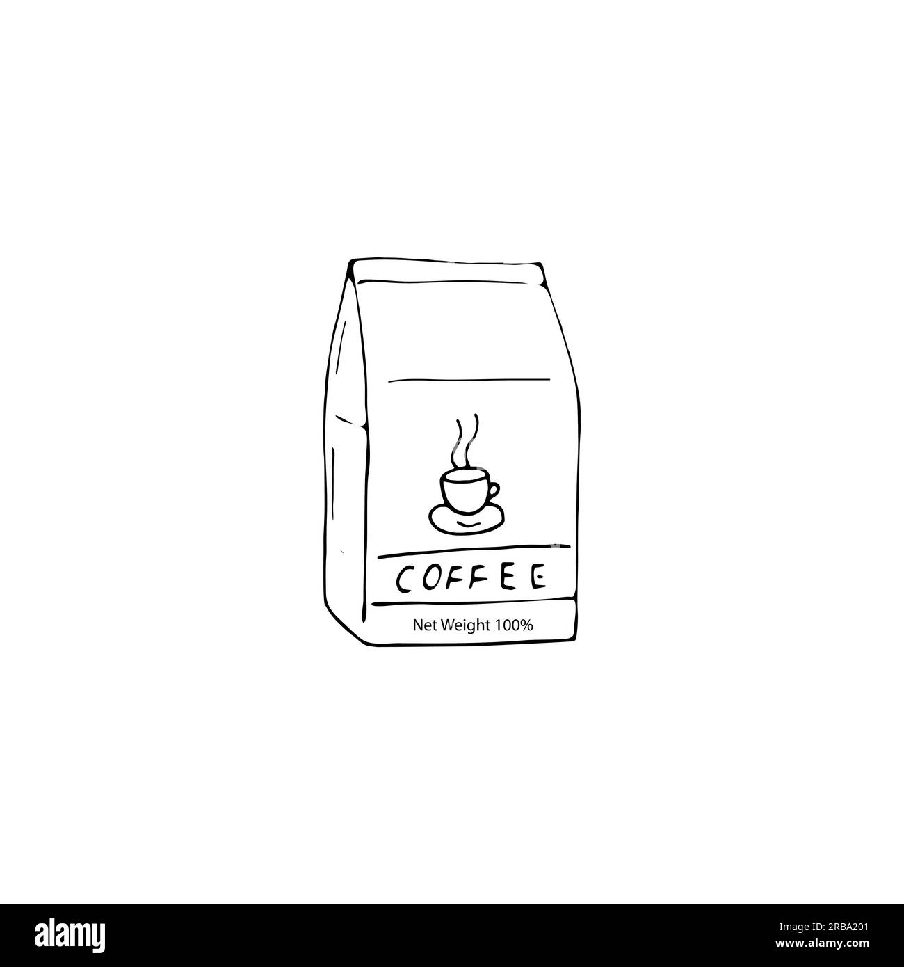 hand-drawn pack of coffee Stock Vector Image & Art - Alamy
