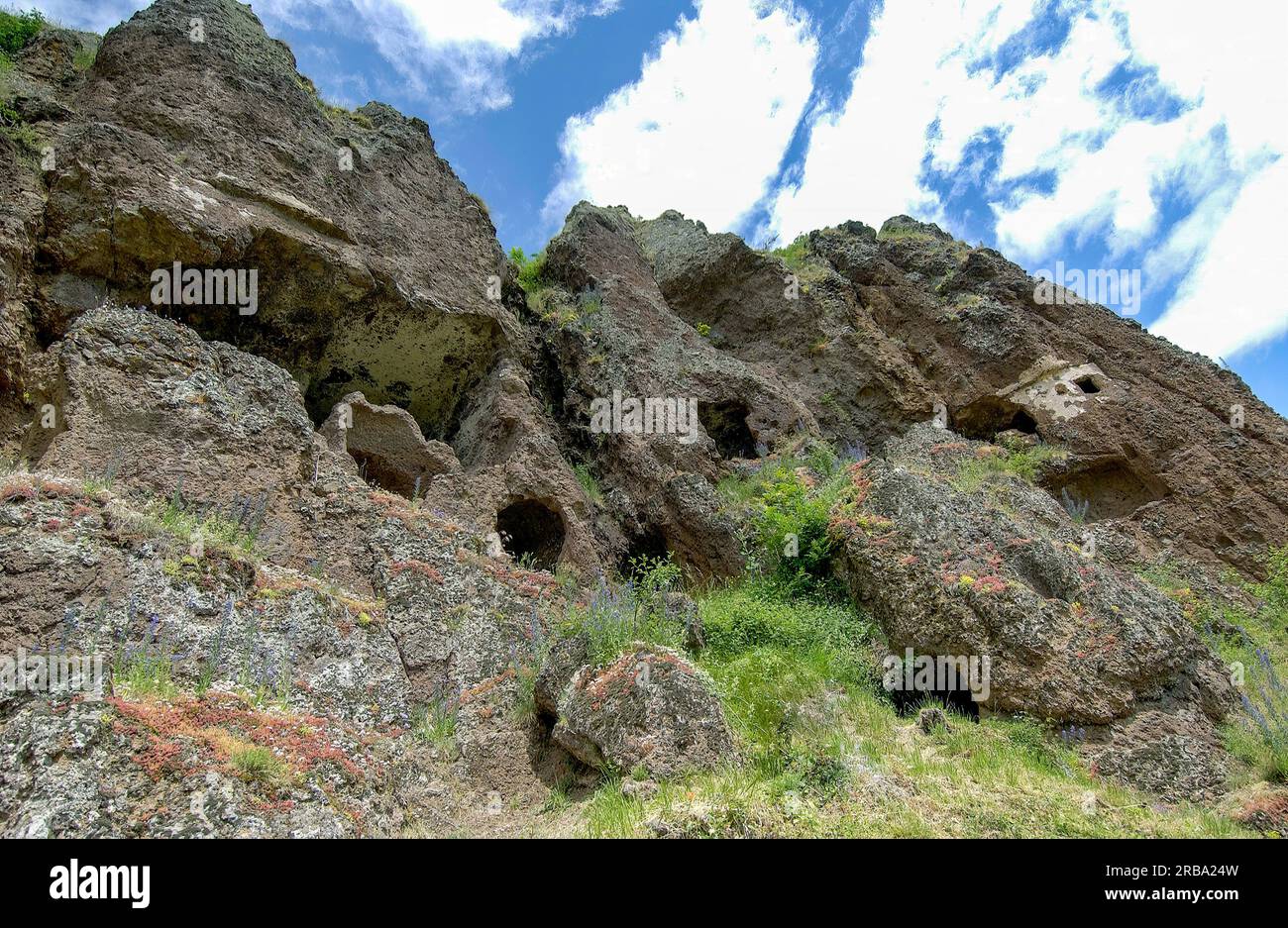 Saint Pierre Colamine Jonas caves ( Grottes de Jonas). Troglodyte ...