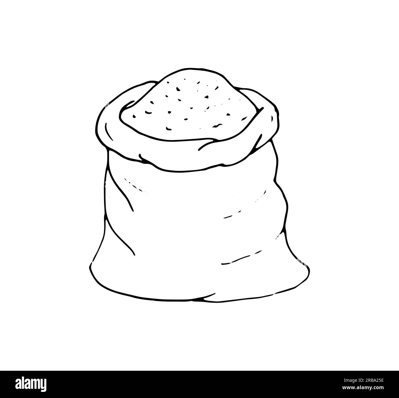 hand drawn sack with whole flour Stock Vector Image & Art - Alamy