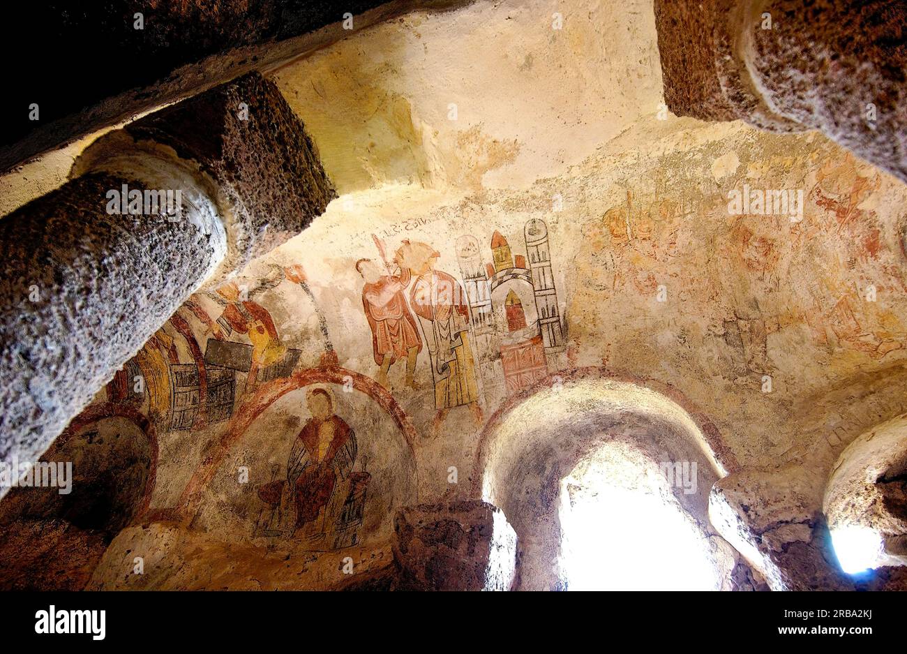 Chapel decorated with 11th century murals painting .Saint Pierre ...