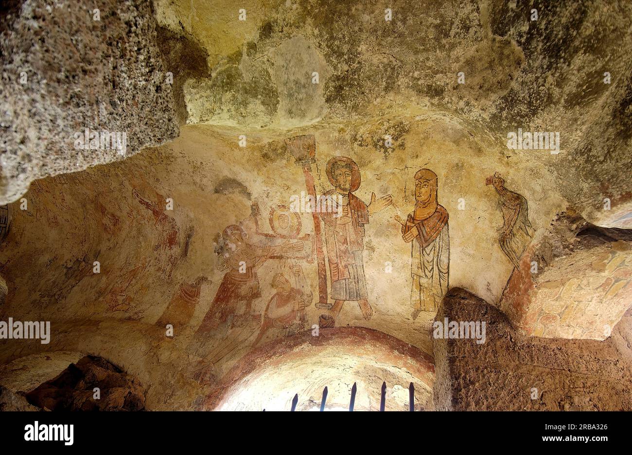 Chapel decorated with 11th century murals painting .Saint Pierre ...
