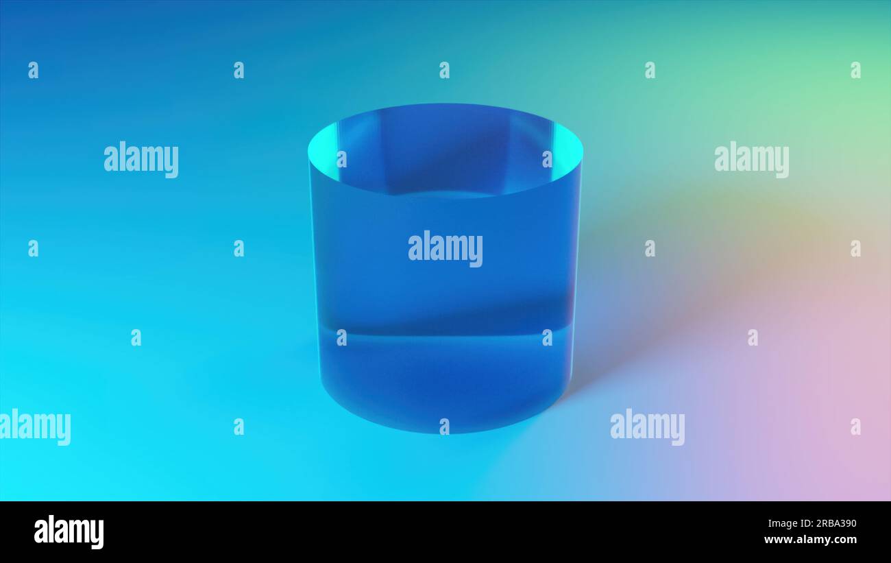 Glass Cylinder. Computer generated 3d render Stock Photo - Alamy