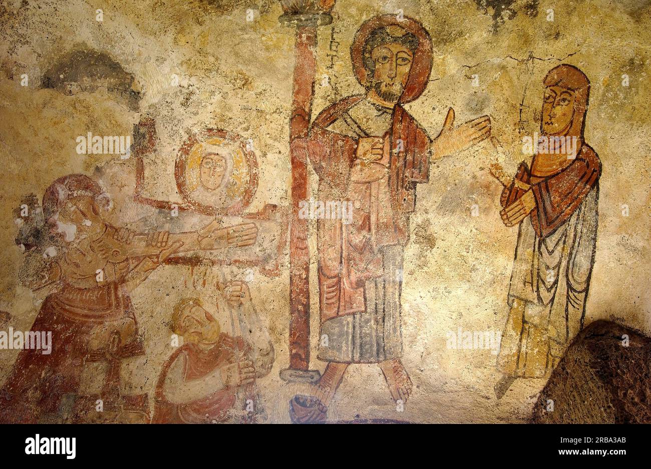 Chapel decorated with 11th century murals painting .Saint Pierre ...