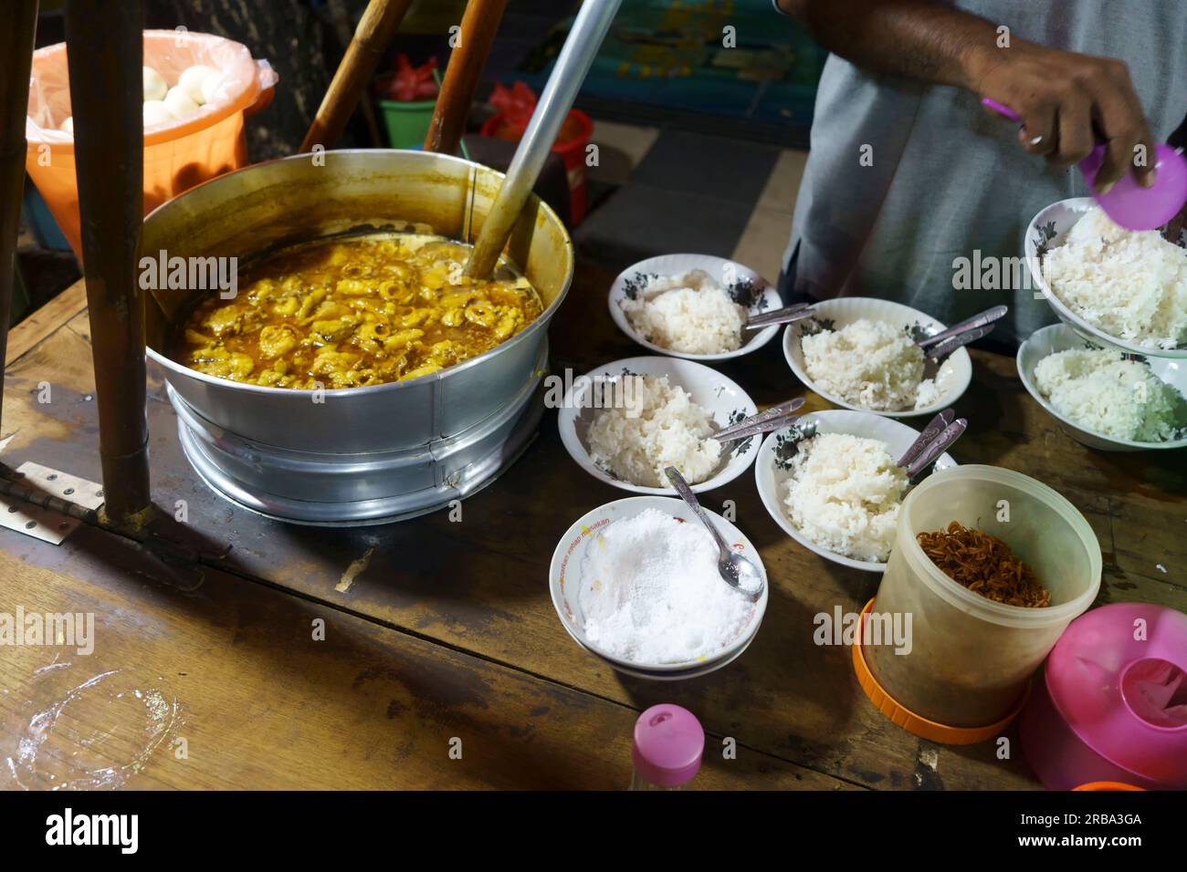 Soto jeroan Madura or Maduran Offal Soup. Sold at the traditional food ...