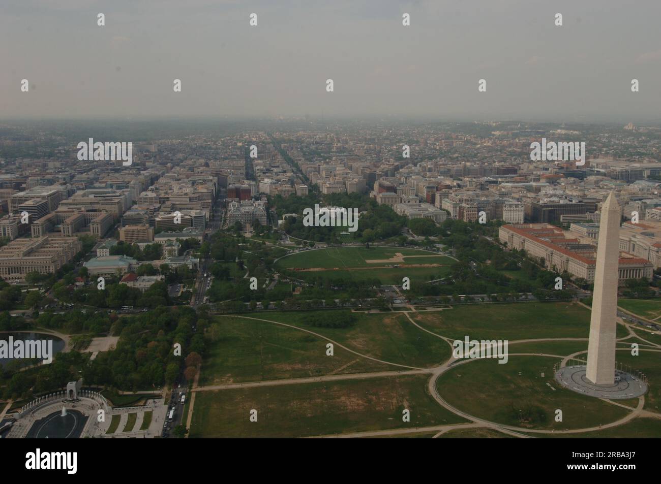 Aerial views of Washington, D.C. buildings, monuments, landscapes ...