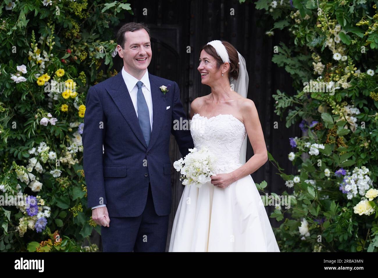 Former chancellor George Osborne with his wife and former adviser, Thea ...
