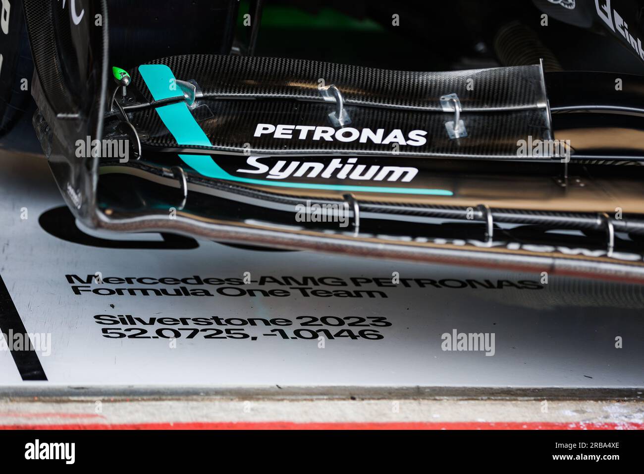 Mercedes AMG F1 Team garage, box, during the 2023 Formula 1 Aramco ...