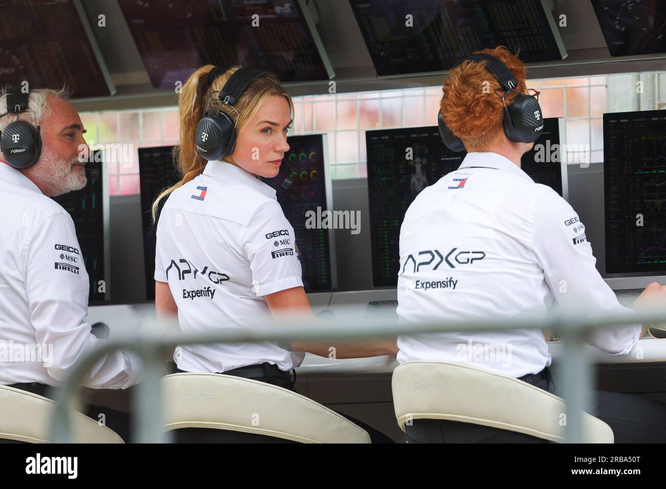 pitwall fictional engineers of the APEX APXGP team for the F1 movie by ...
