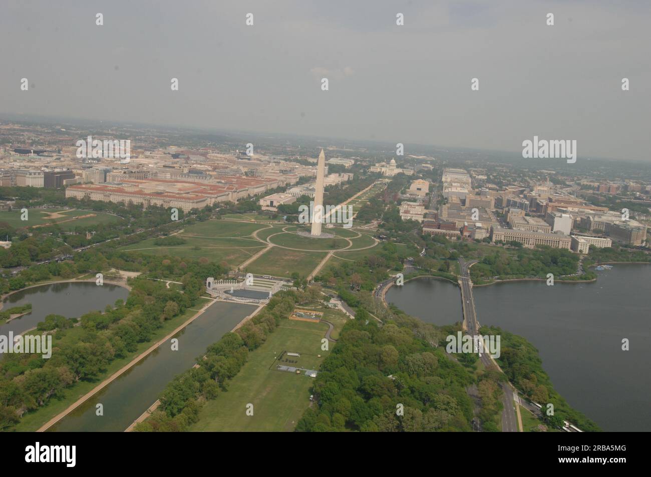 Aerial views of Washington, D.C. buildings, monuments, landscapes ...