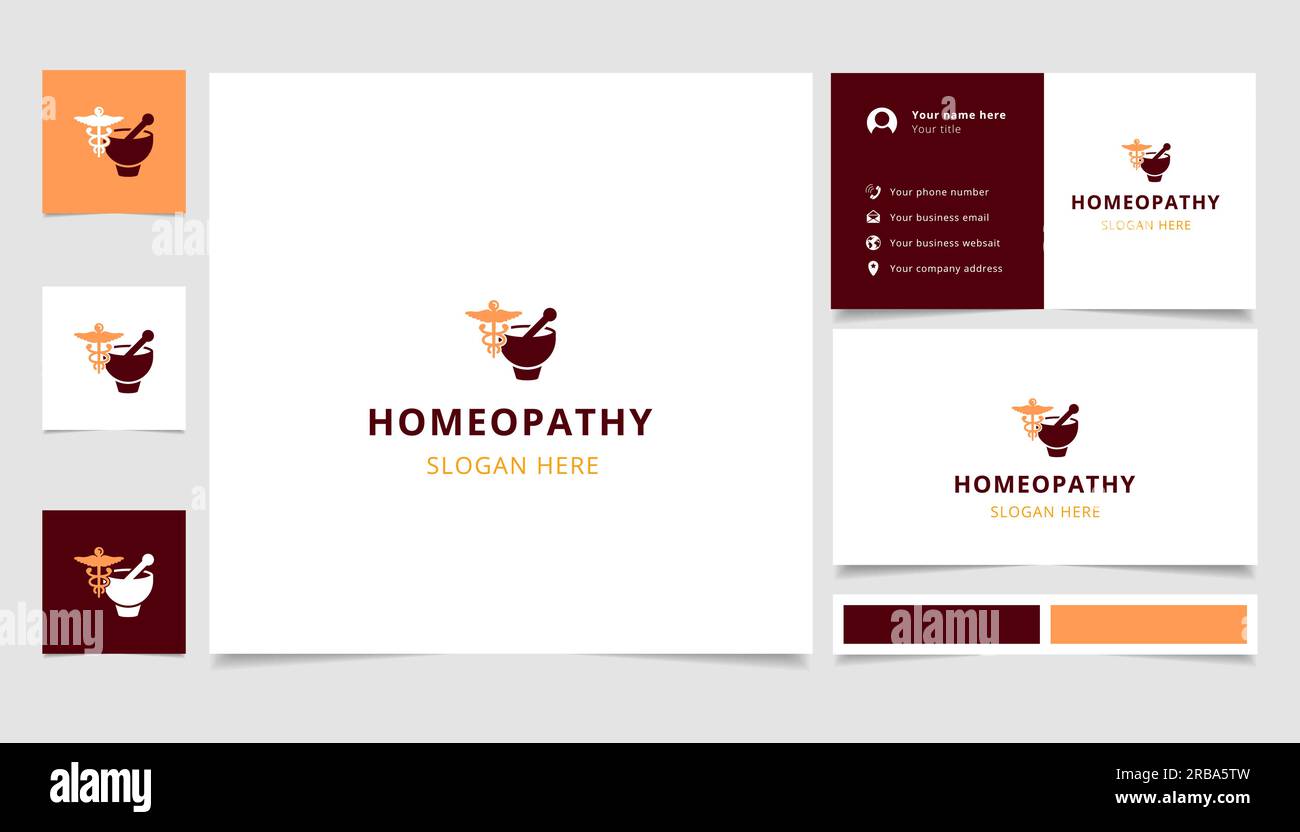Homeopathy logo design with editable slogan. Branding book and business ...
