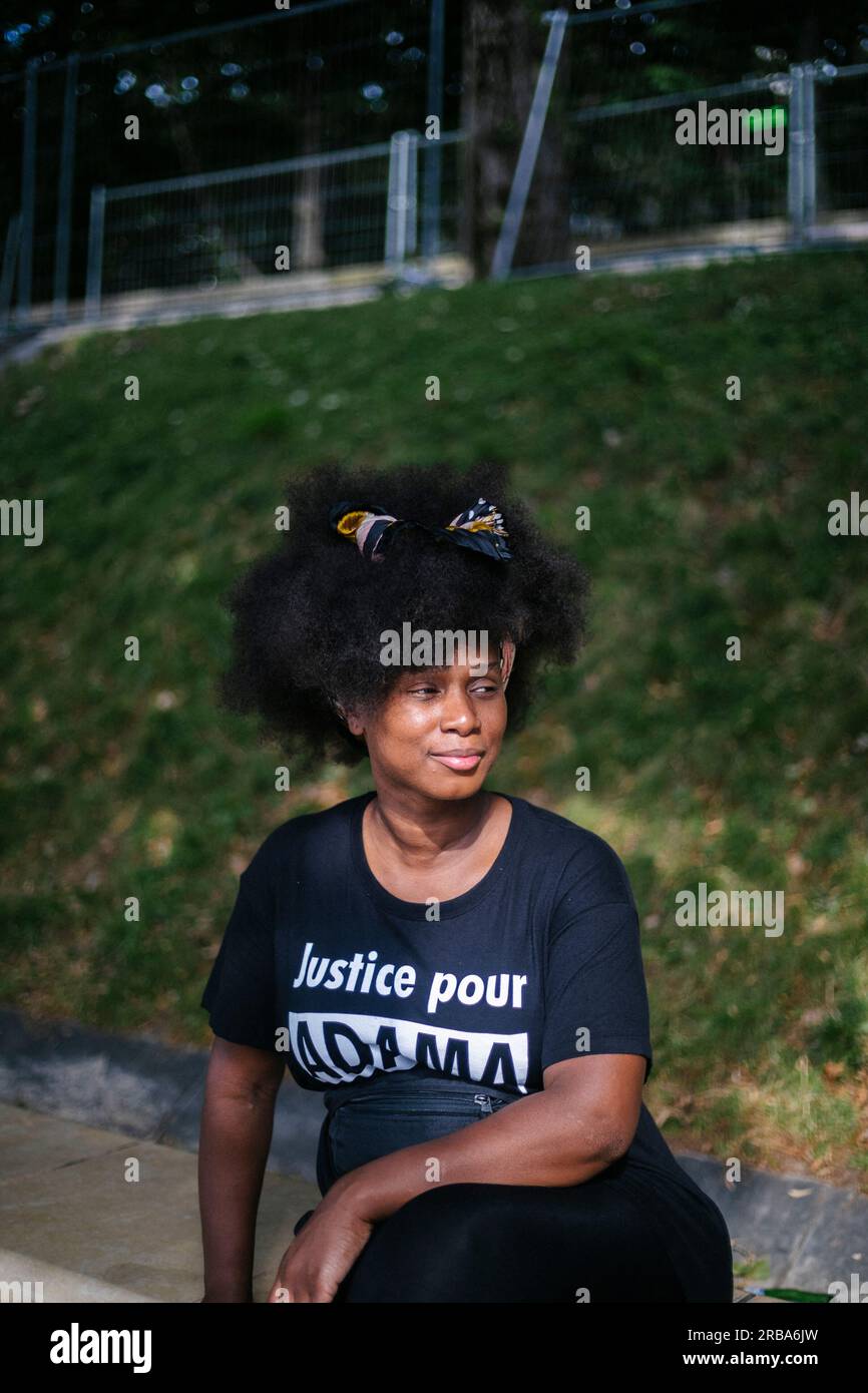 French activist and leader of the Truth and Justice for Adama Committee ...