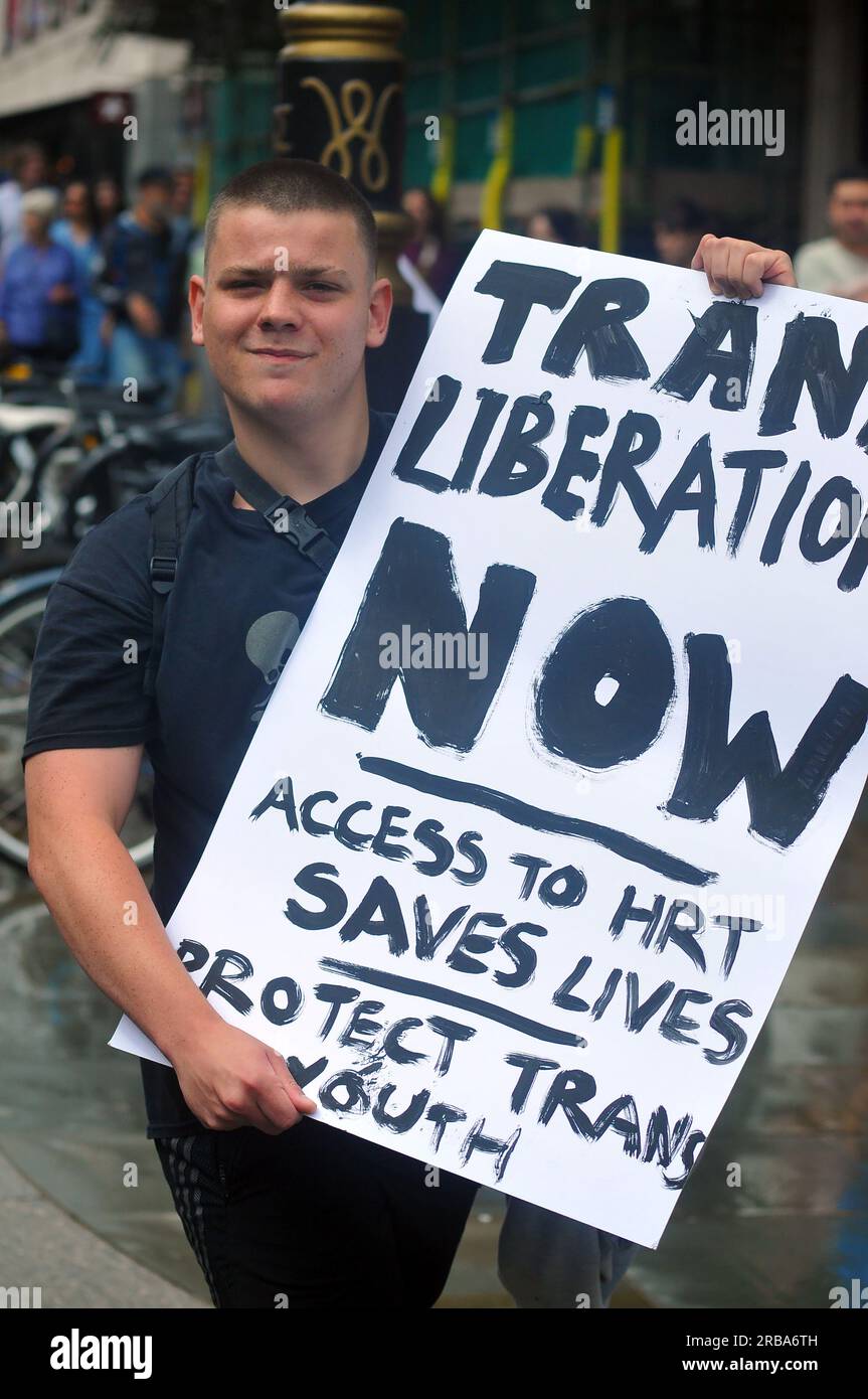 London, UK. 8th July, 2023. Trans Pride 2023: Thousands march in ...