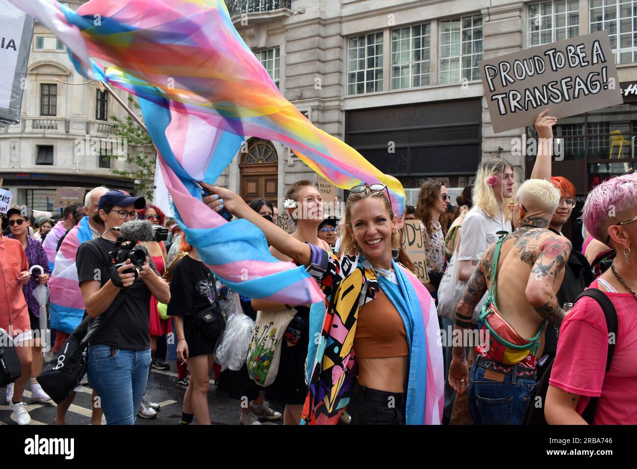 London, UK. 8th July, 2023. Trans Pride 2023: Thousands march in ...