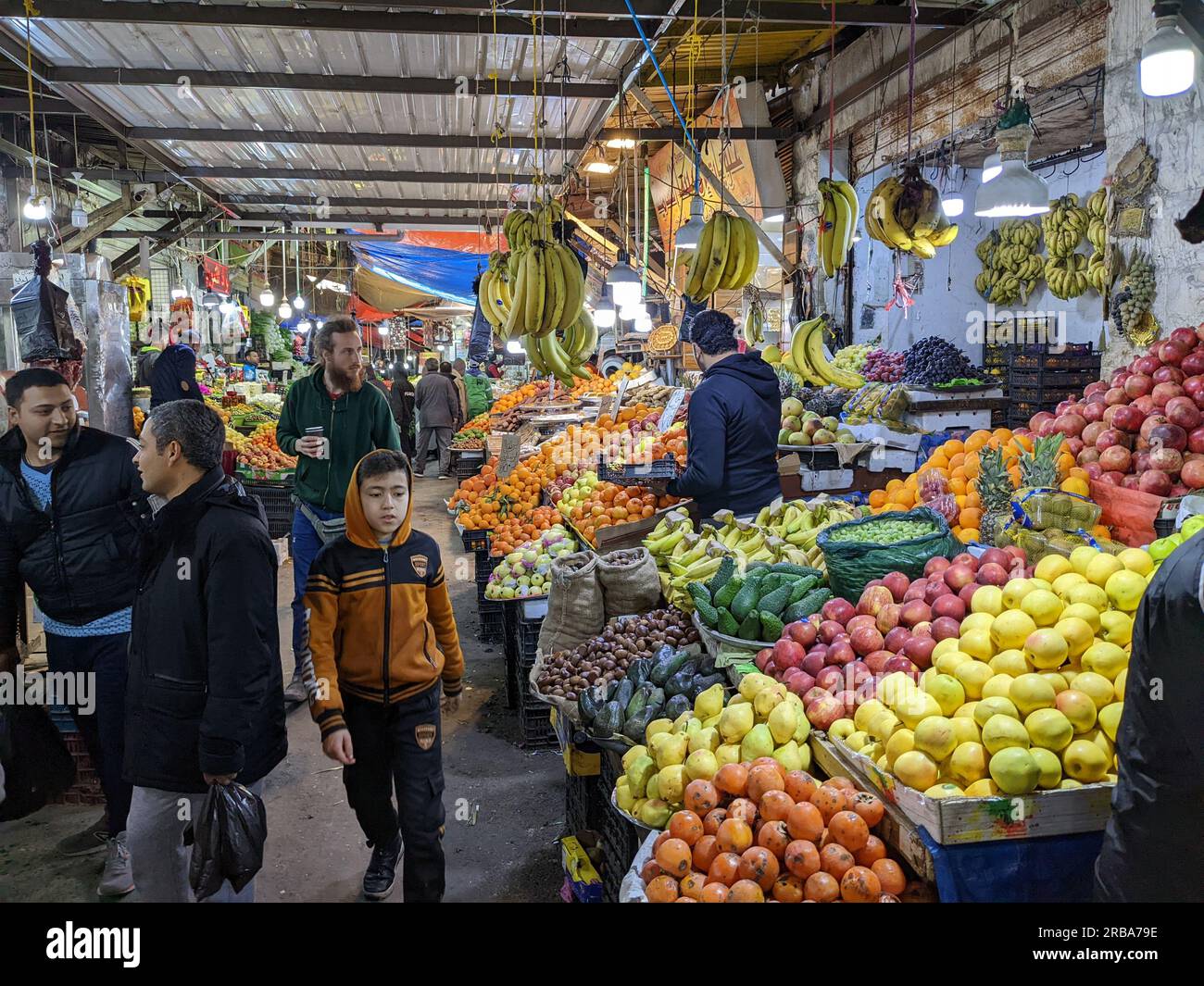 Amman, Jordan Different kind of grocery stores at the local bazaar(souk ...