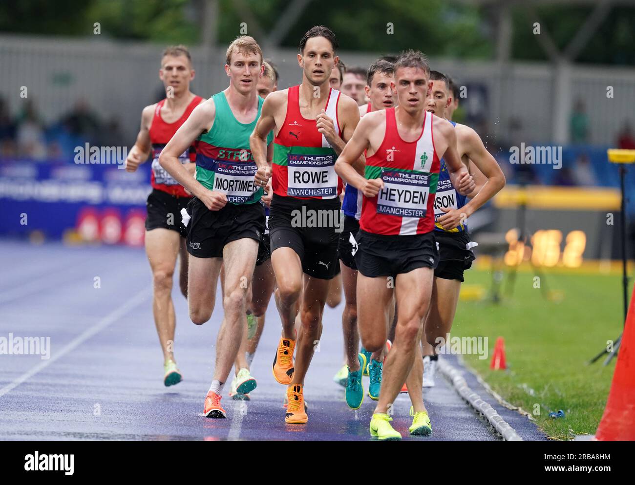 Jack Rowe (centre) in the Men's 500m during day one of the UK Athletics ...