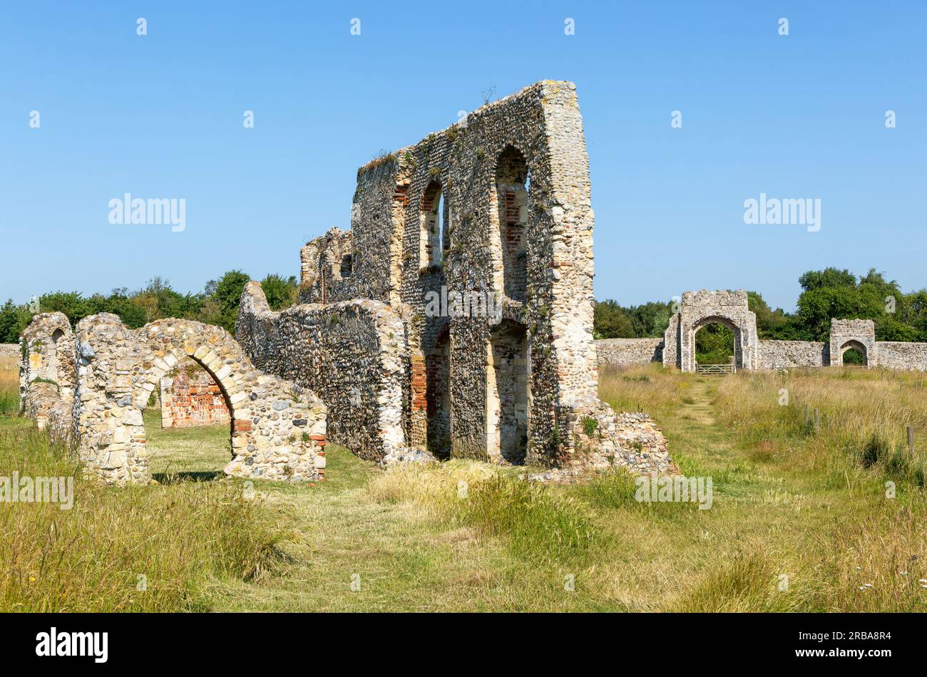 Ruins of Greyfriars Friary, Dunwich, Suffolk, England, UK Stock Photo ...