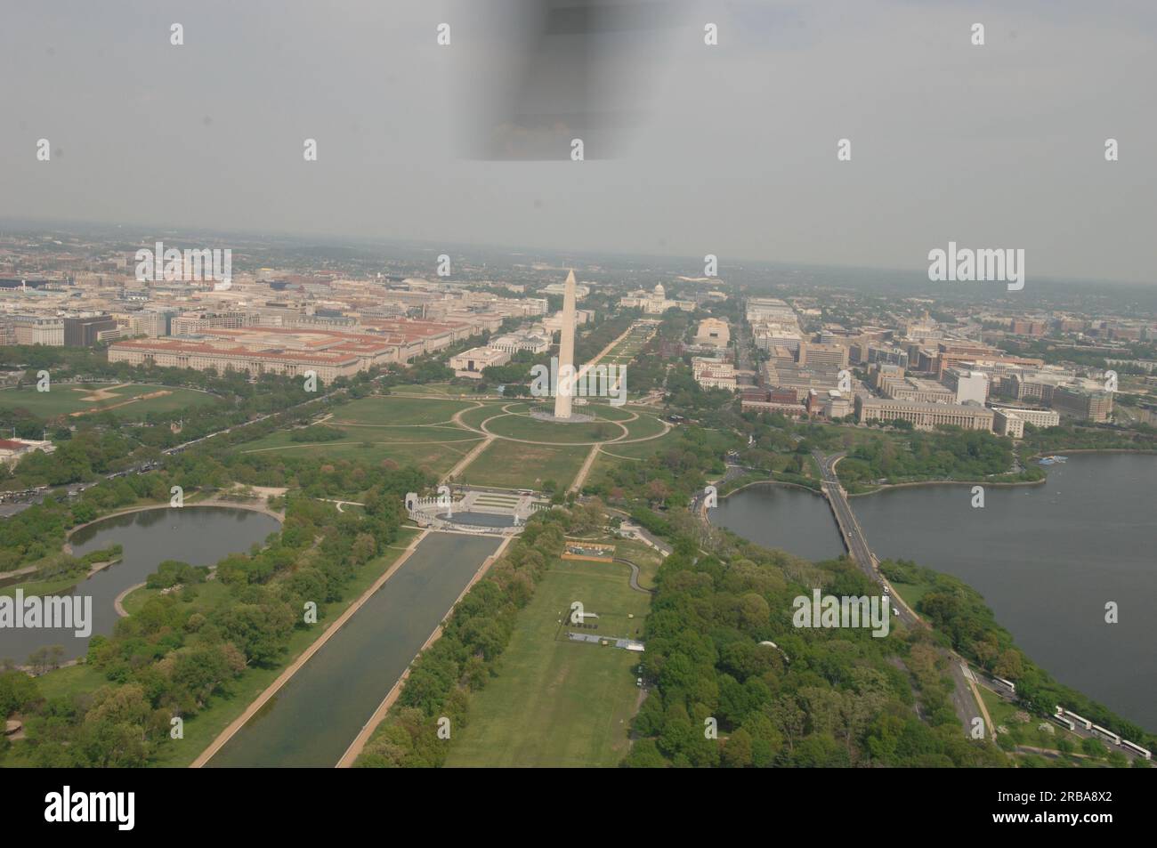 Aerial views of Washington, D.C. buildings, monuments, landscapes ...