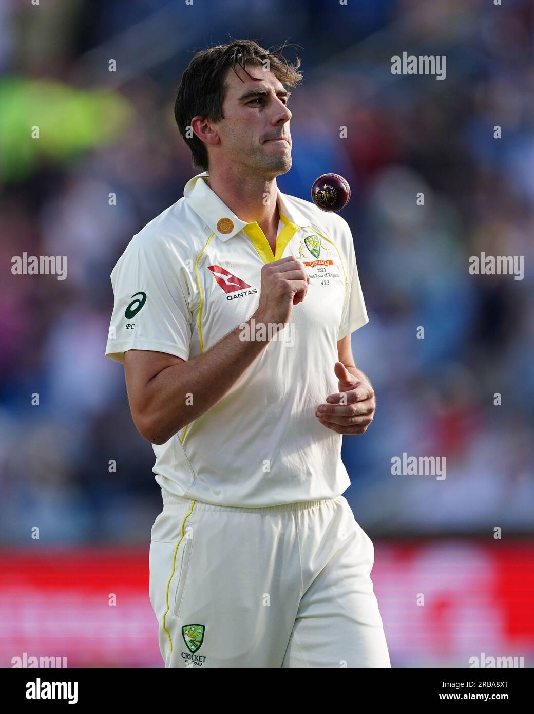 Australia's Pat Cummins looks on during day three of the LV= Insurance ...