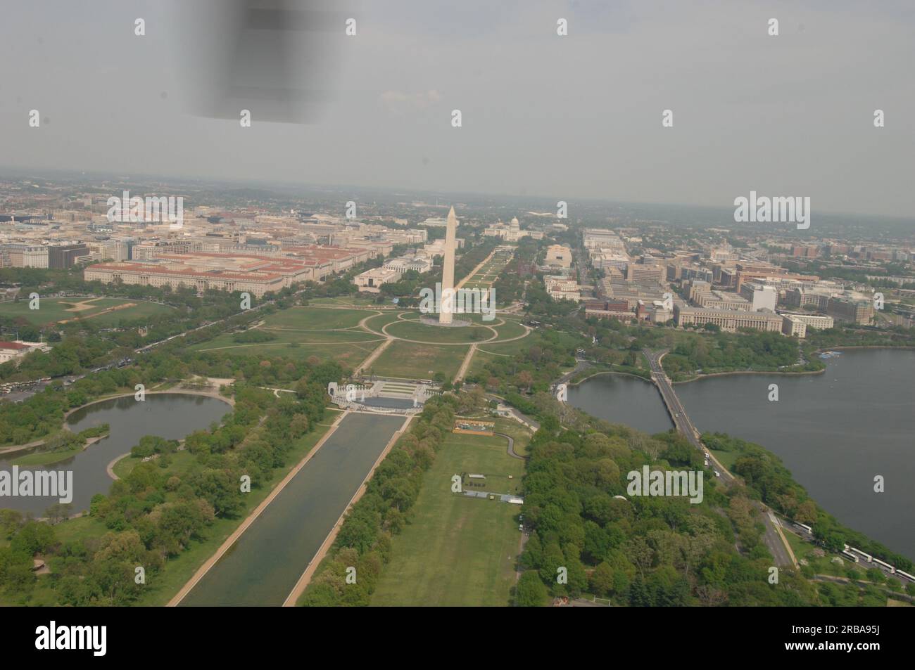 Aerial views of Washington, D.C. buildings, monuments, landscapes ...