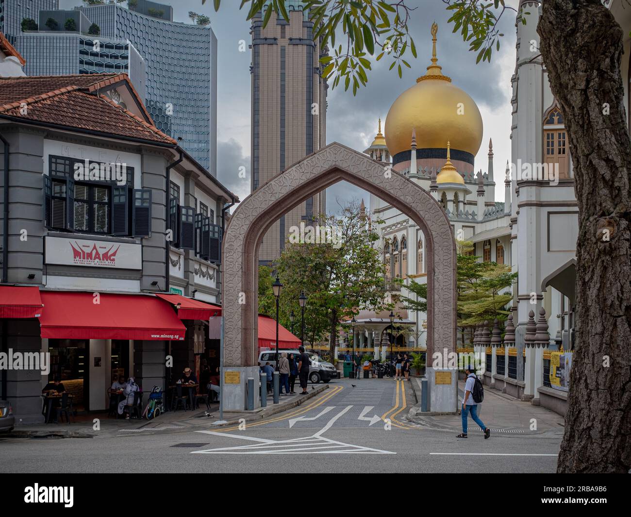 Kampong Glam, Singapore - December 19, 2022: Street entrance of the ...