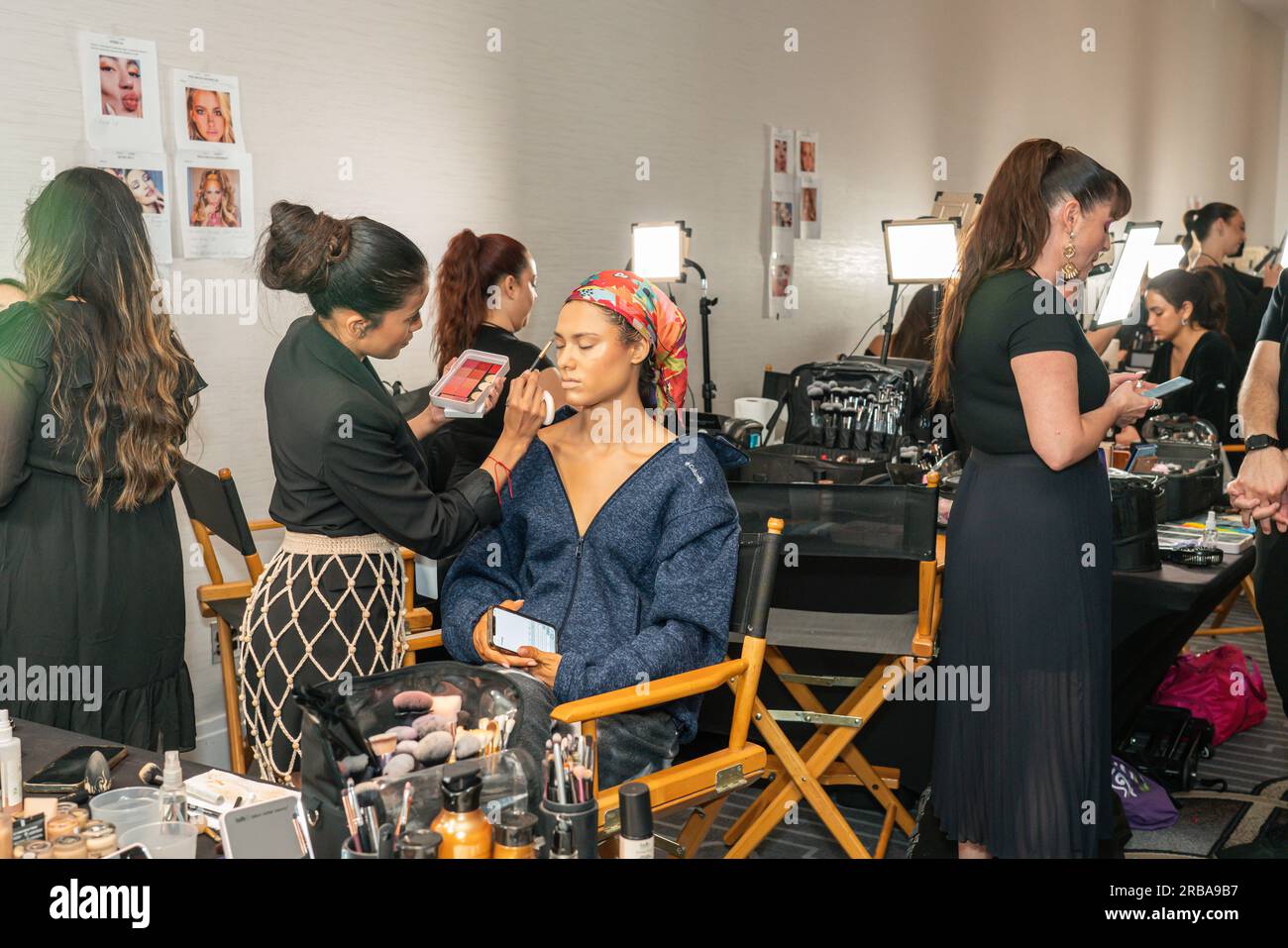 Miami, Florida, USA - July 7, 2023: Backstage of the Art Heart Fashion ...