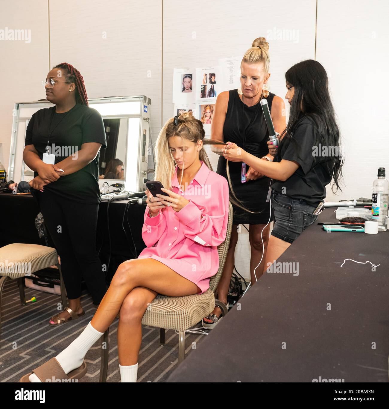 Miami, Florida, USA - July 7, 2023: Backstage of the Art Heart Fashion ...