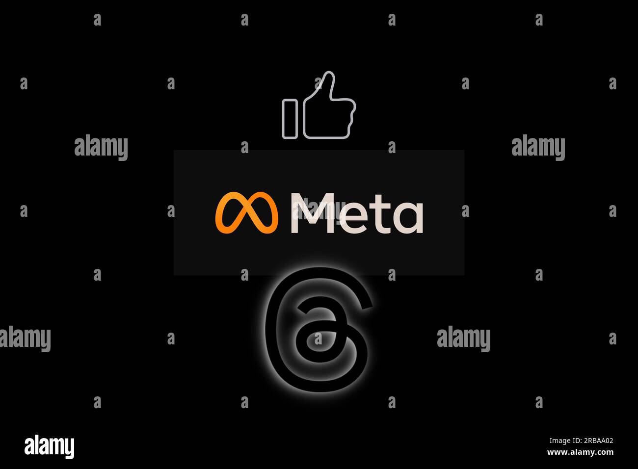 July 7th 2023, Florence , Italy , Threads, META company logo with the ...