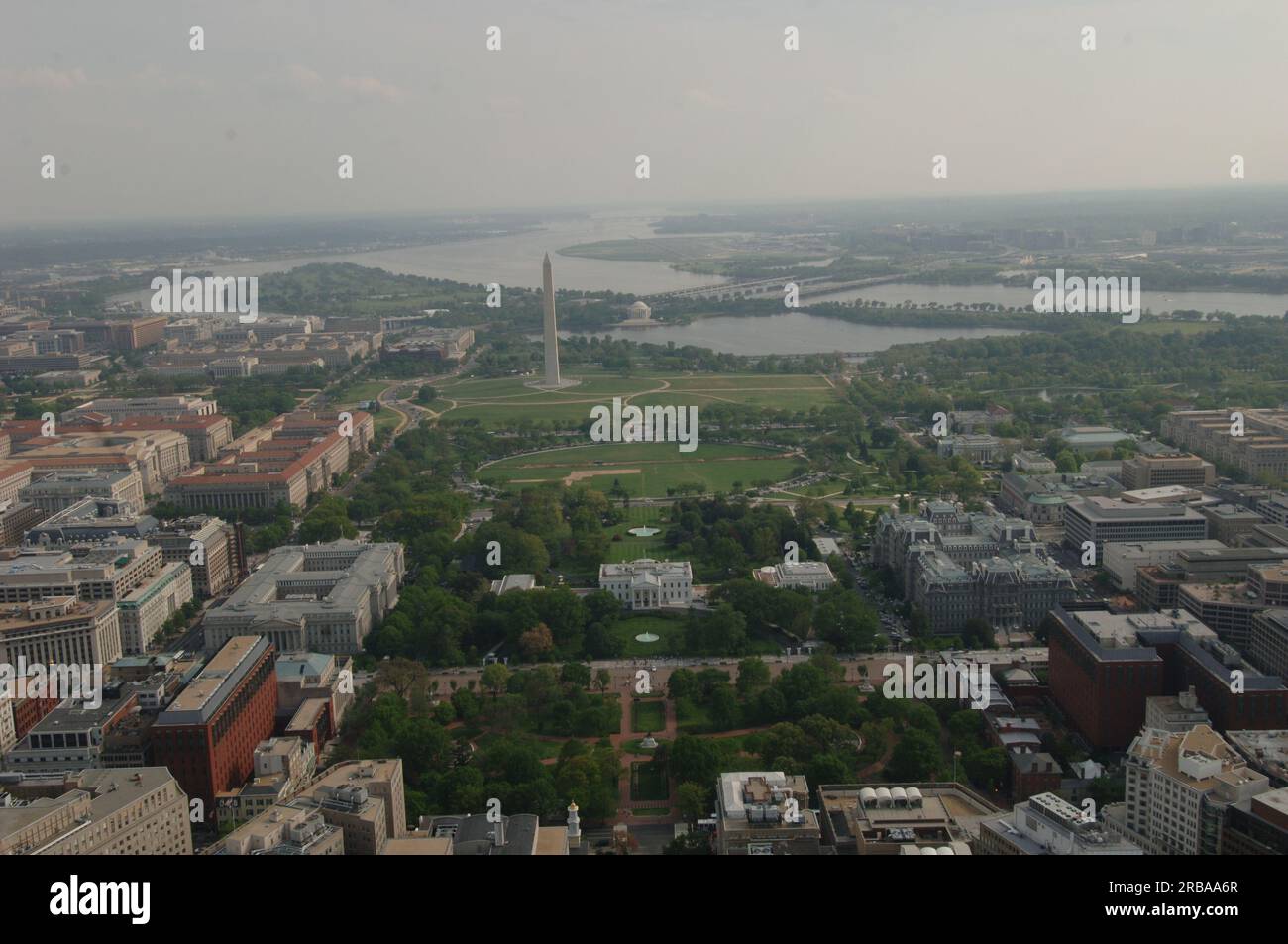 Aerial views of Washington, D.C. buildings, monuments, landscapes ...
