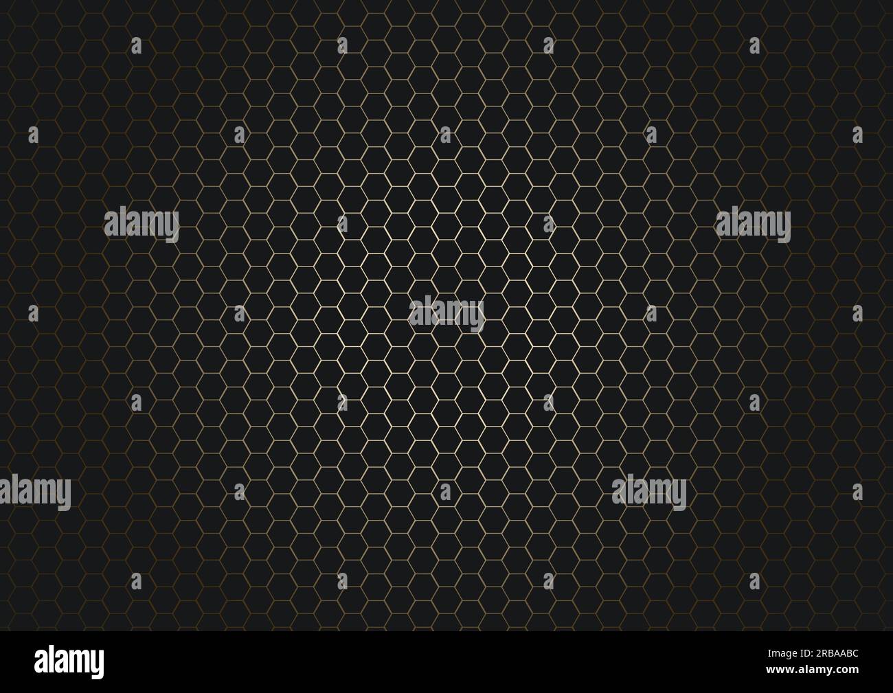 Abstract black hexagon pattern on glowing gold background and texture ...