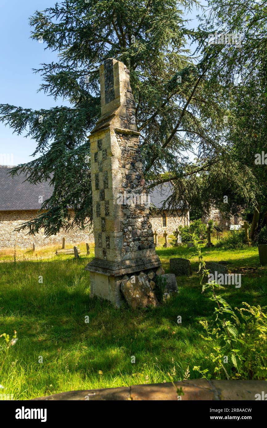 Last tower buttress from All Saints church in churchyard of church of ...