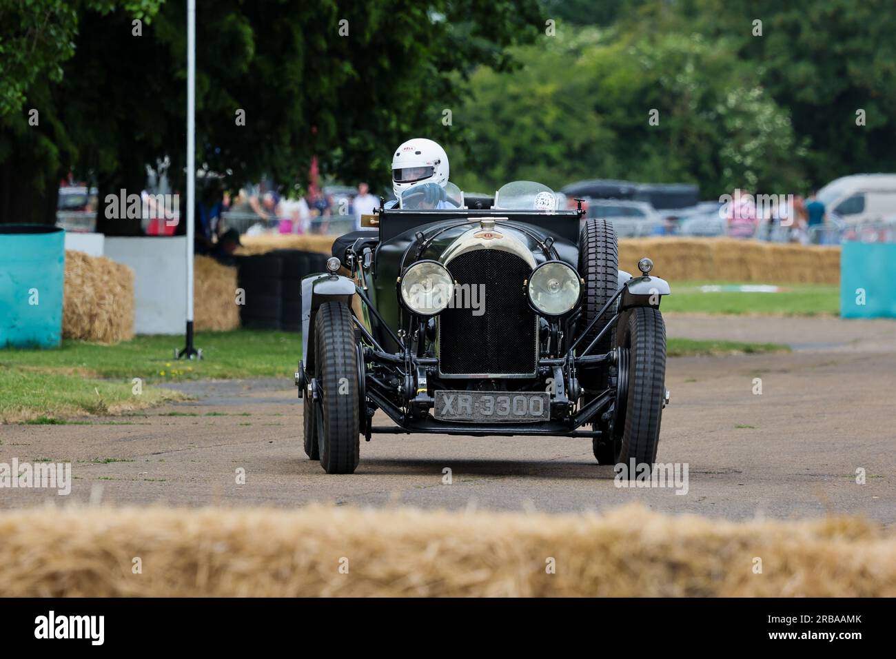 1924 Bentley ‘XR 3300’ driven around the race track at the Bicester ...