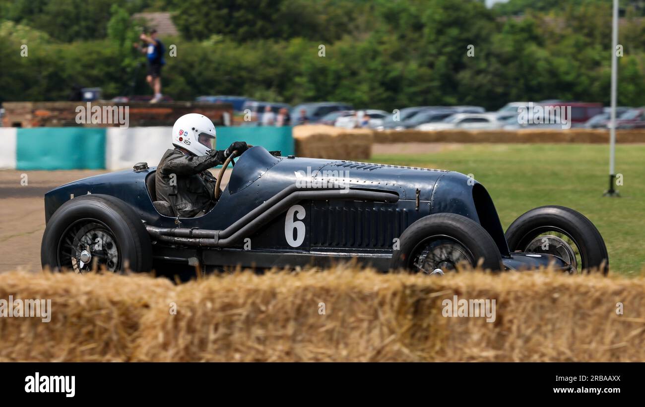 Riley Menasco Pirate, driven around the race track at the Bicester ...