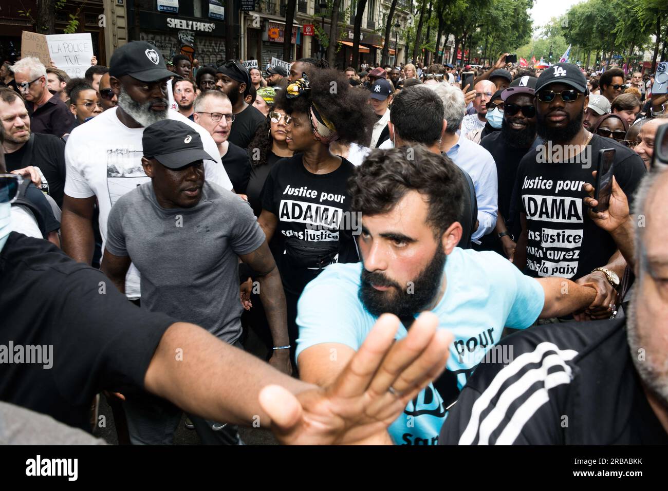 Rally against police violence in memory of Adama Traore. 'March for ...