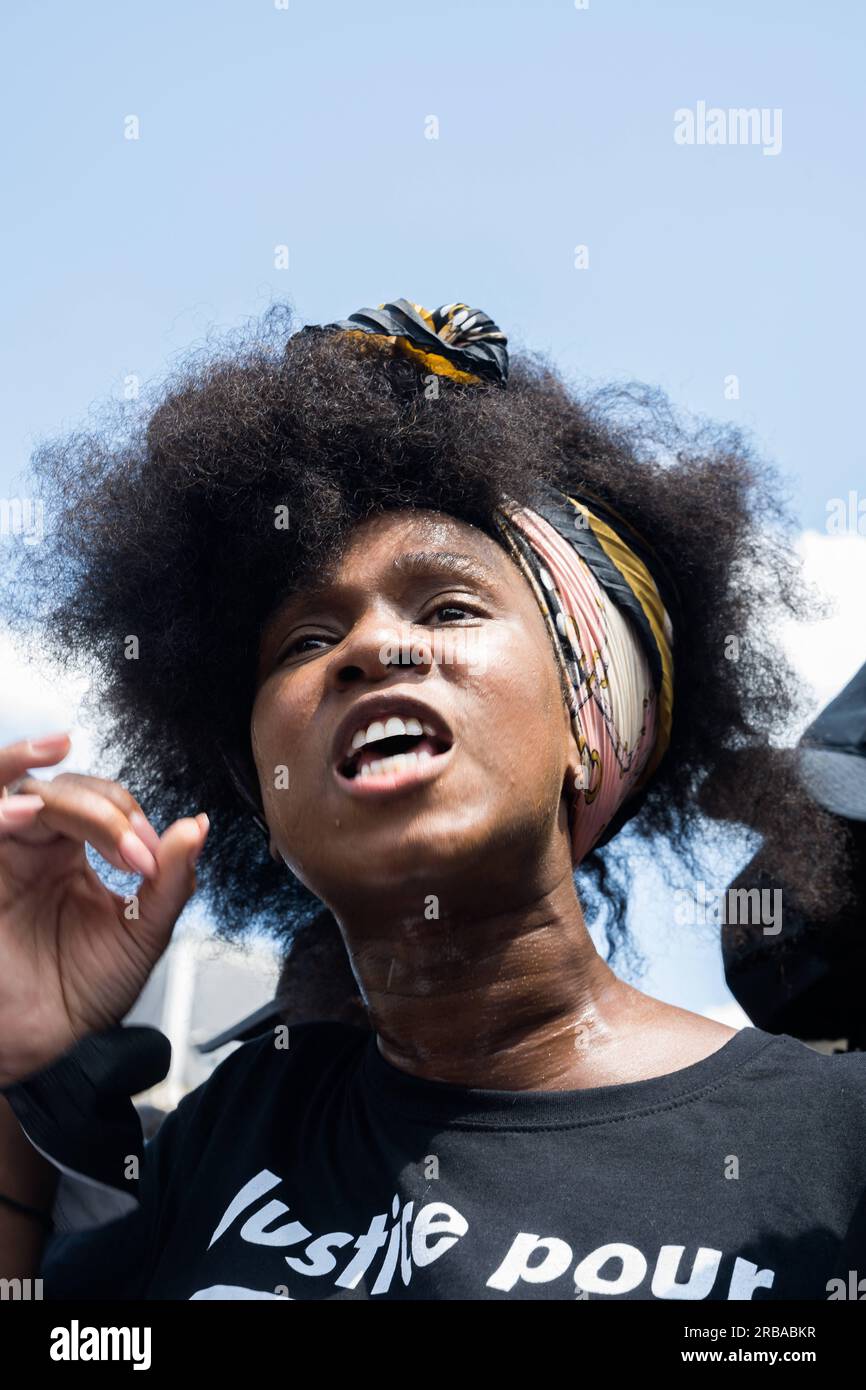 French activist and leader of the Truth and Justice for Adama Committee ...